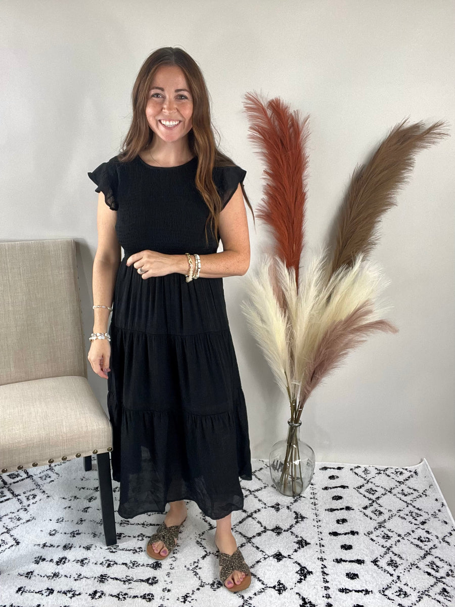 Live In The Moment Smocked Tiered Dress – Ess Tee Marie Boutique